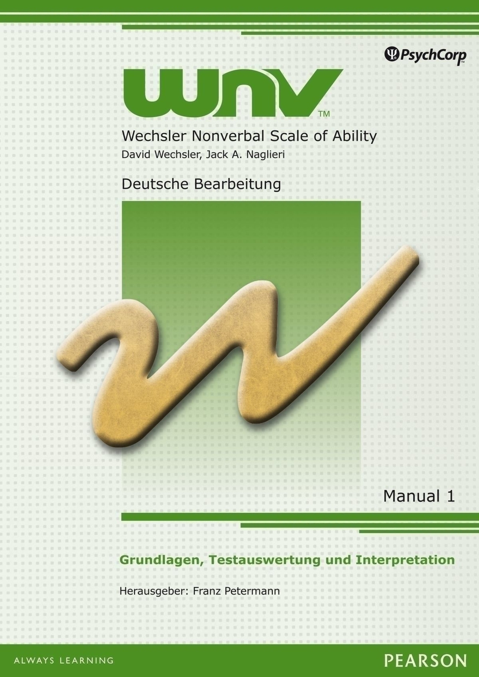 WNV - Wechsler Nonverbal Scale of Ability | Testzentrale