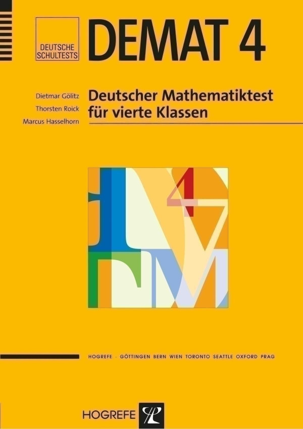 DEMAT 4 - Deutscher Mathematiktest für vierte Klassen | Testzentrale